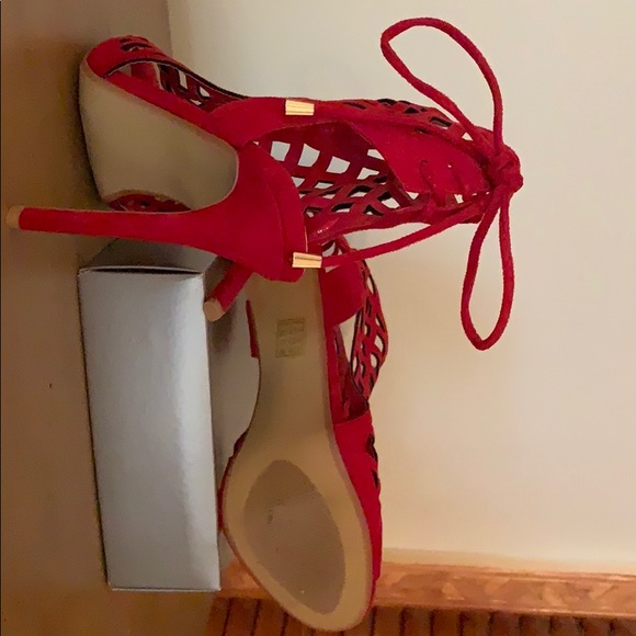 Shoes | Red Caged Sandals | Poshmark